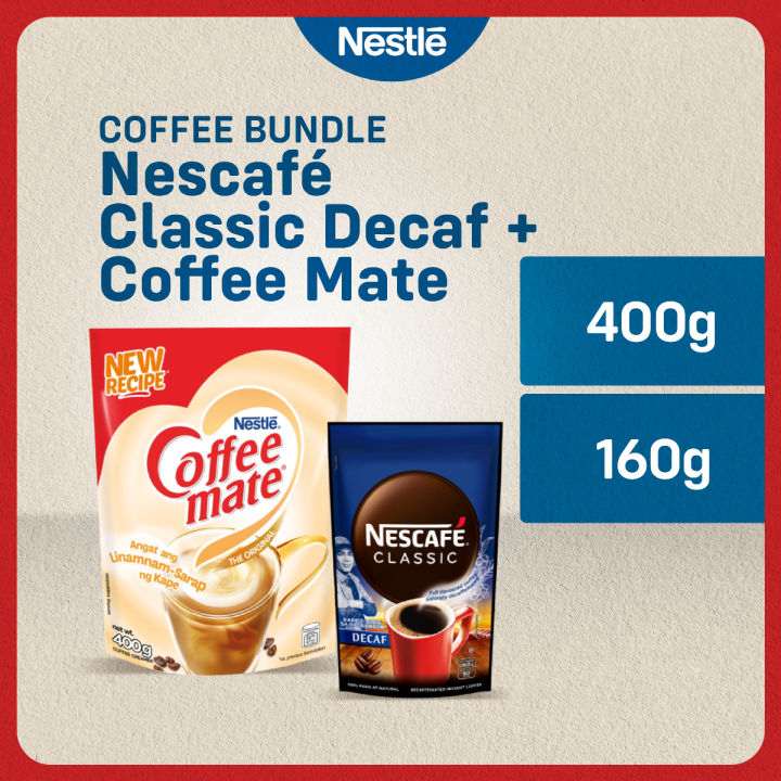NESCAFÉ CLASSIC DECAF Instant Coffee 160g + NESTLÉ COFFEE MATE Coffee ...