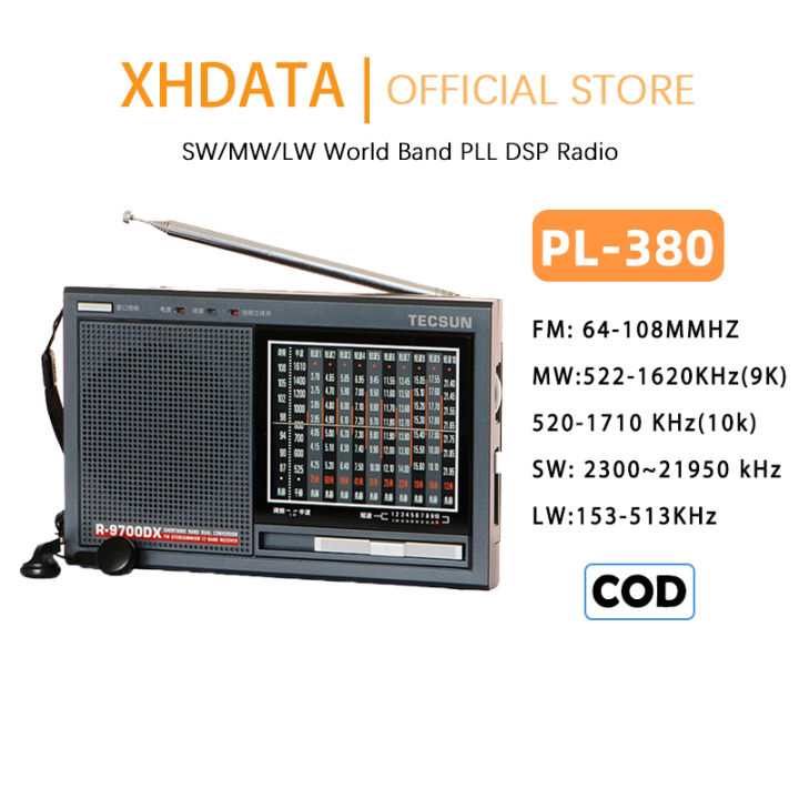 Tecsun PL-380 DSP professional Radio FM/LW/SW/MW Full Band Radio ...