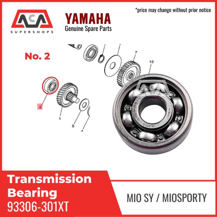 NMAX/ MIO SPORTY 6301 TRANSMISSION BEARING (93306-301XT) (YAMAHA GENUINE PARTS) | Lazada PH
