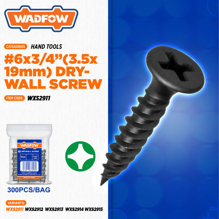 Wadfow Drywall Screw 19mm 50mm Phillips Bugle Head Fine Thread