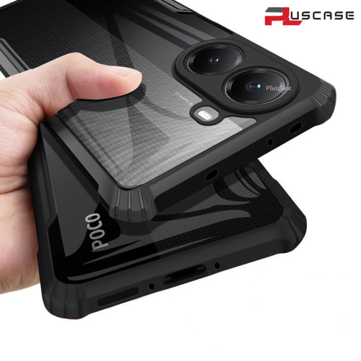 PlusCase for Xiaomi Poco X7 Pro 5G Case Air Cushion Hard Crystal Clear ...