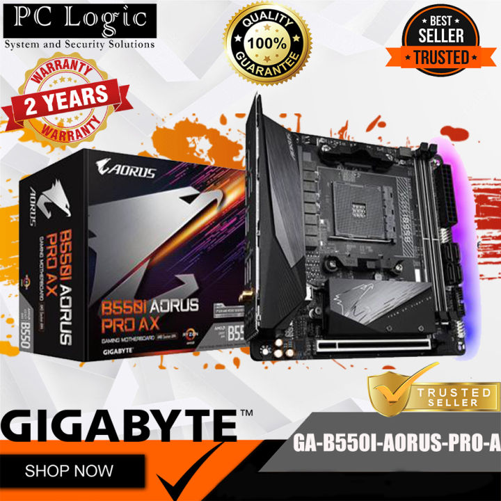 GIGABYTE AORUS B550I PRO AX MINI ITX I 8PHASE DIGITAL VRM I 2.5GBE LAN WIFI 6 I RGB FUSHION I ...