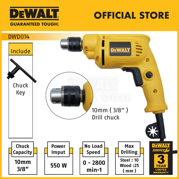 Dewalt DWD014-XD 10mm ( 3/8" ) 550W Rotary Drill ( DWD014 ) | Lazada