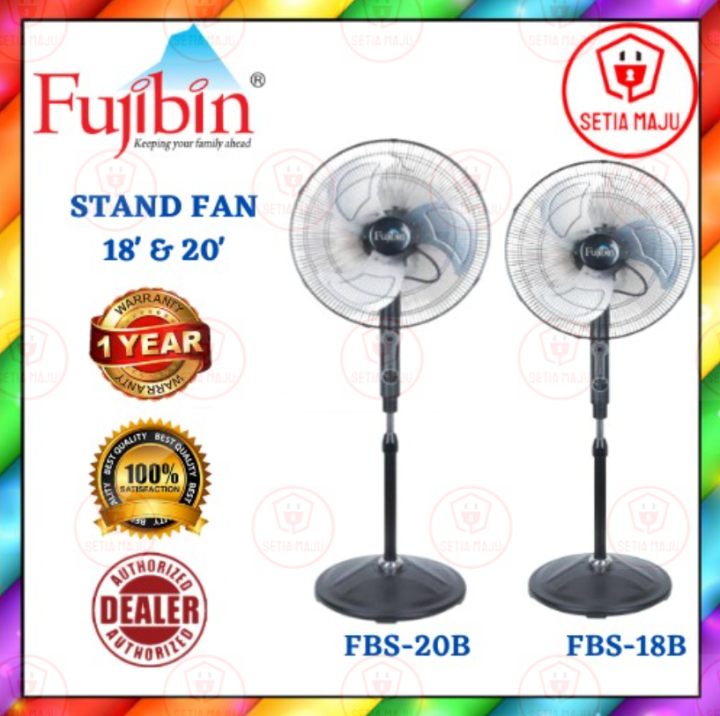 [READY STOCK] FUJIBIN STAND FAN BLACK 18' & 20' - FBS-18B/FBS-20B | Lazada