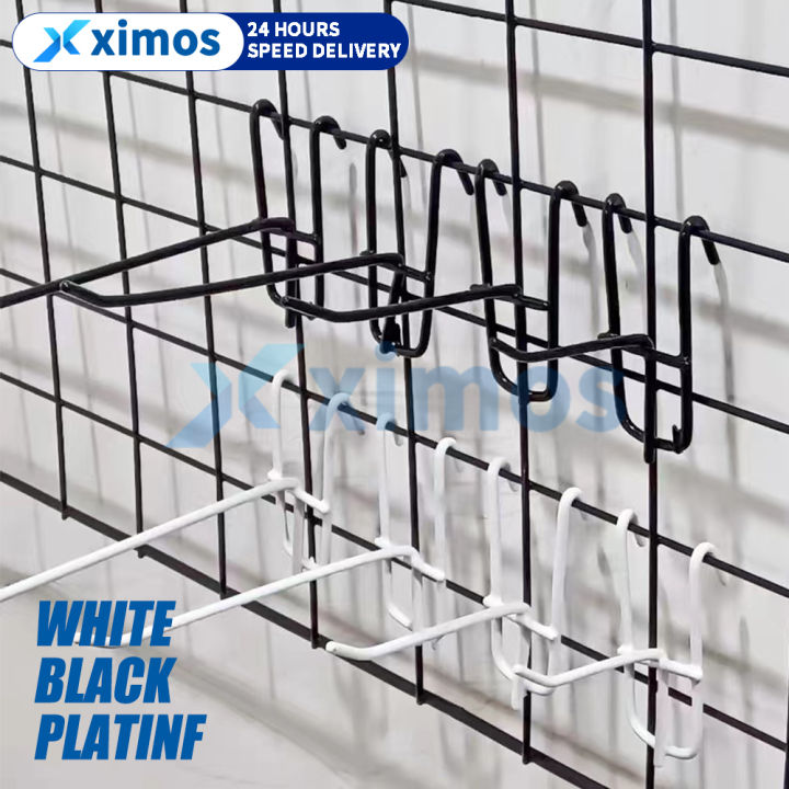 Black / White Screen Hook Wire Mesh Coated Hook For Hanging Display ...