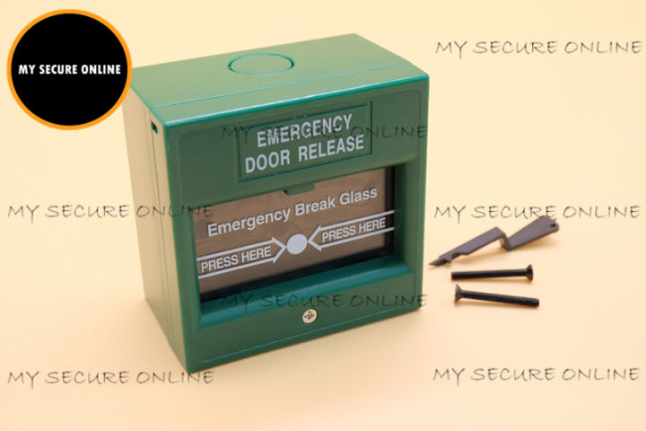 Door Access Emergency Break Glass (Green Colour) to Release Door Access ...