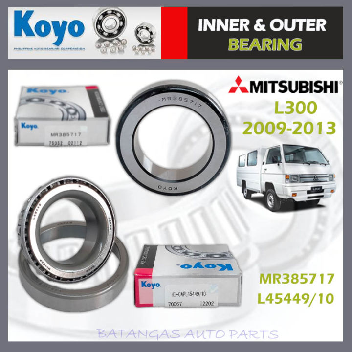 WHEEL BEARING INNER AND OUTER FRONT MITSUBISHI L300 (SET) KOYO PN ...