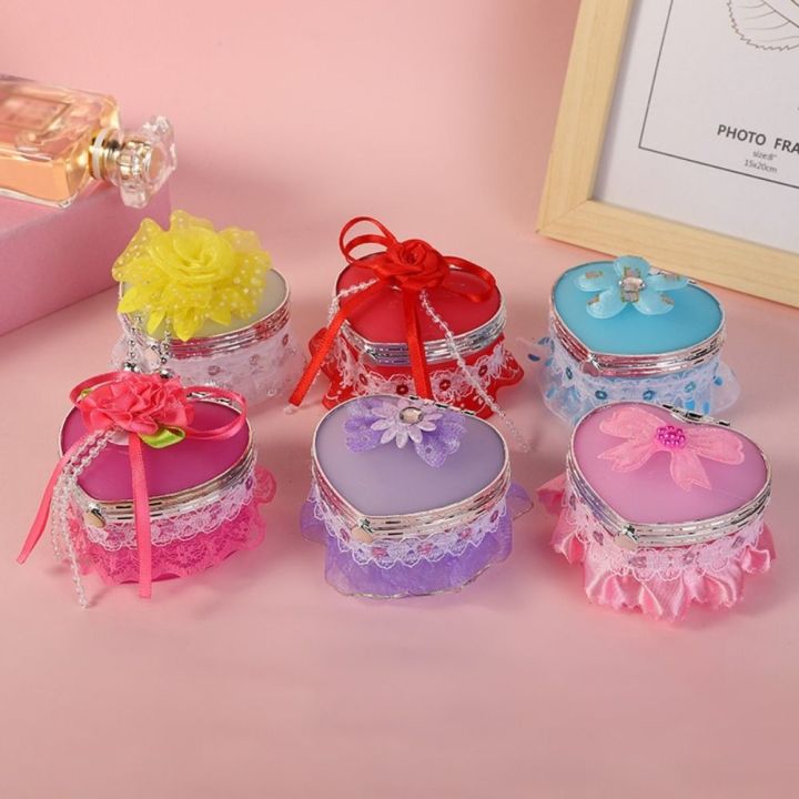 YTSKY Mini Hộp trang trí trái tim đào Có ren Hình trái tim Hộp Kẹo nhựa ...