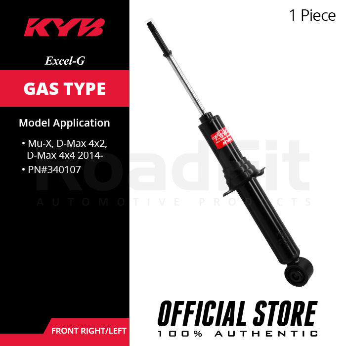 KYB Excel-G Gas Shock Absorbers for Isuzu Mu-X, D-Max 4x2, D-Max 4x4 '14-, Front, 340107 | Lazada PH