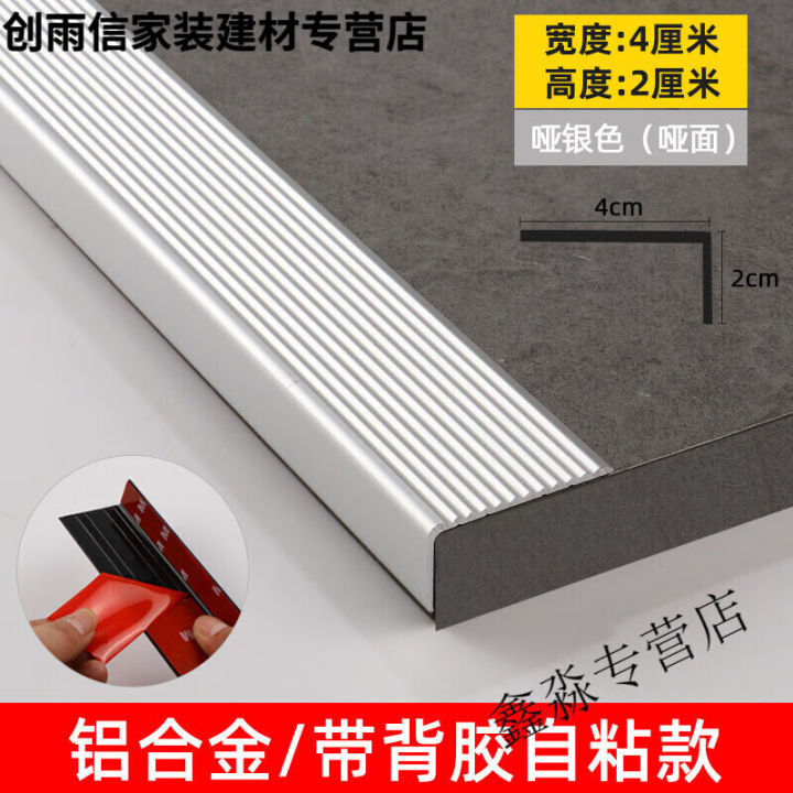 Aluminum Stair Antislip Strip Step Is Covered Blank Holding Groove Tile ...