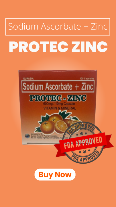 PROTEC-ZINC SODIUM ASCORBATE + ZINC 100 Capsules Healthcare Vitamin ...