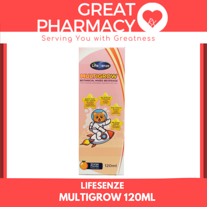 HLP LIFESENZE MULTIGROW WITH DHA, LYSINE & LUTEIN SYRUP 120ML | Lazada