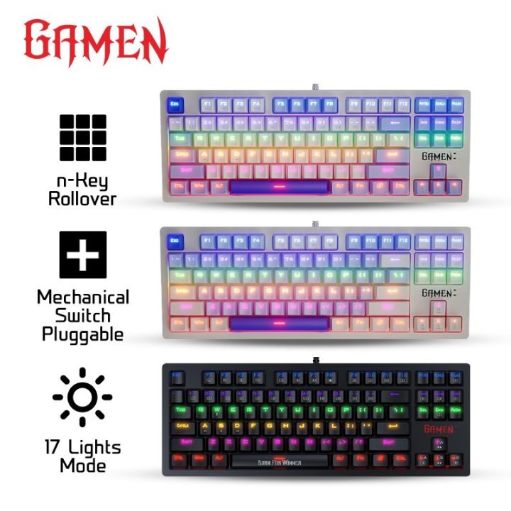 Keyboard Gaming GAMEN Titan II / Titan 2 Mechanical Pluggable Switch ...