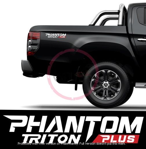 CFS469 2X pcs Mitsubishi Triton Athlete Phantom Plus Edition Logo ...
