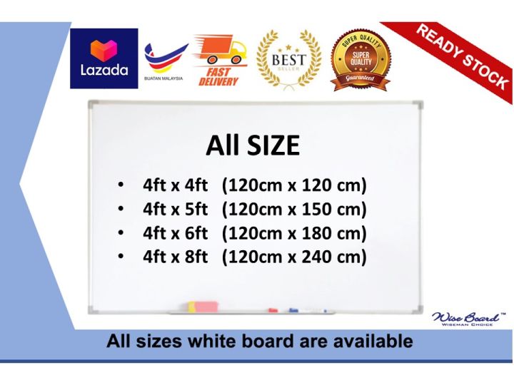 White Board 4x4 4x5 4x6 4x8 Magnetic/Non Magnetic Whiteboard | Lazada