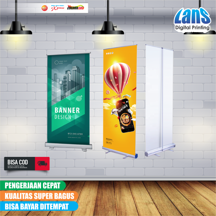 Roll UP Banner Spanduk Berdiri FREE Design | Lazada Indonesia