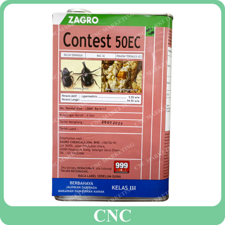 4L Contest 50EC Cypermethrin 5.5% Zagro Racun Ulat Serangga ...