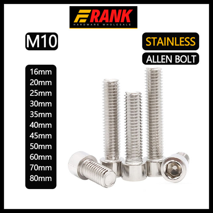 Allen Bolt M10 201 Stainless steel Frank Hardware Wholesale | Lazada PH