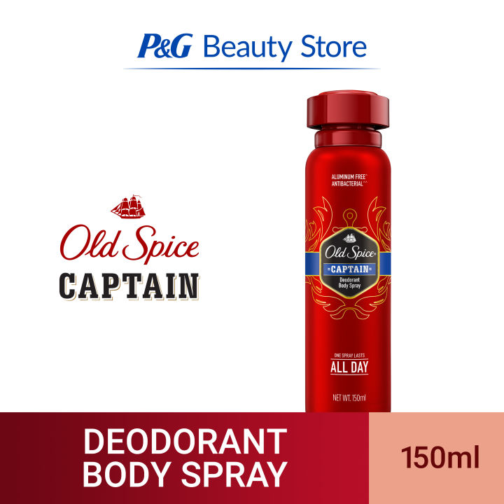 Old Spice Anti Perspirant Deodorant Body Spray Captain 150ml | Lazada PH