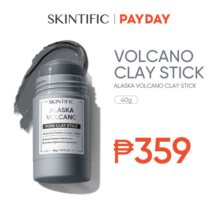 【NEW LAUNCH】SKINTIFIC Alaska Volcano Pore Clay Mask Stick Glycolic Acid ...