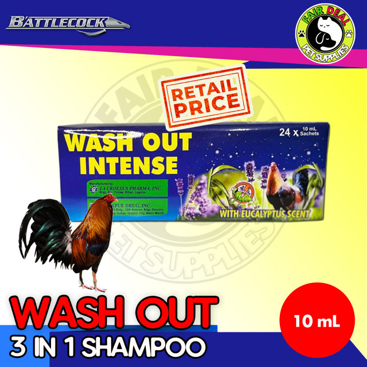 WASH OUT INTENSE Anti-lice Gamefowl Shampoo RETAIL (10ml) | Lazada PH
