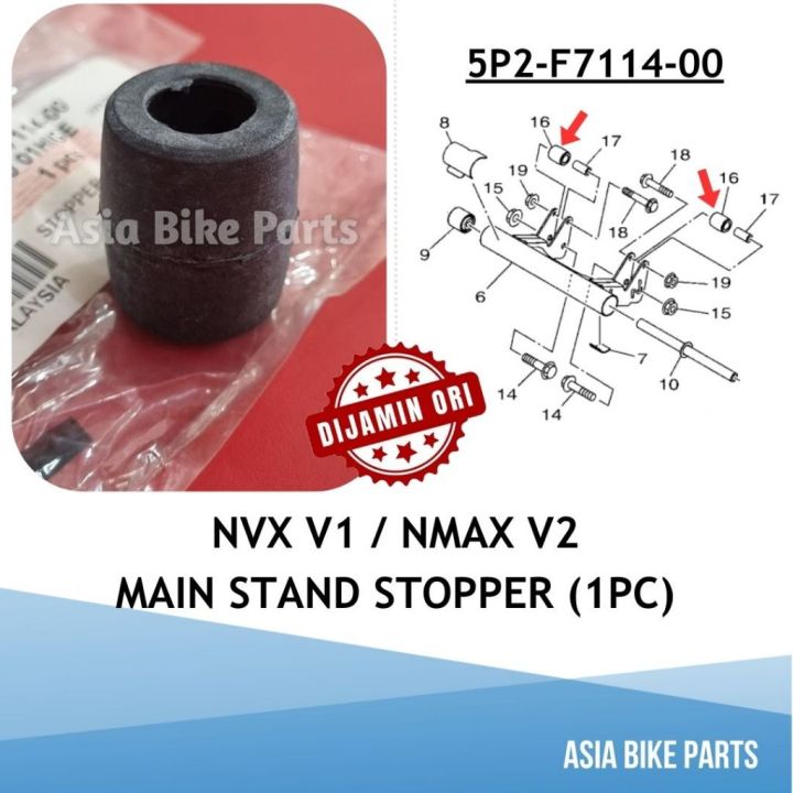 Yamaha Original NVX V1 / NMAX V2 / Ego LC Main Stand Stopper Getah ...