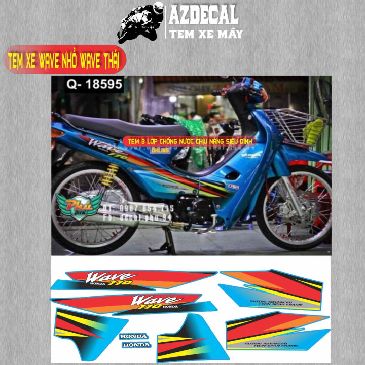 TEM XE WAVE THÁI 110 - WAVE Nhỏ Độc Lạ 3 Lớp Bám Dính Chịu Nắng Chống ...