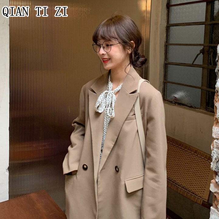 QIAN TI ZI เสื้อสูทหญิง2023เสื้อผ้าชาแนลเสืัอทวิตเสื้อสูทผญสวยๆ ชิค ...