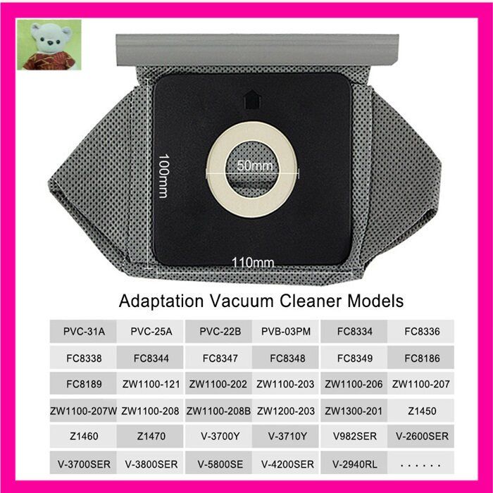 Reusable Washable Vacuum Cleaner Cloth Dust Bag Suitable for Pensonic ...