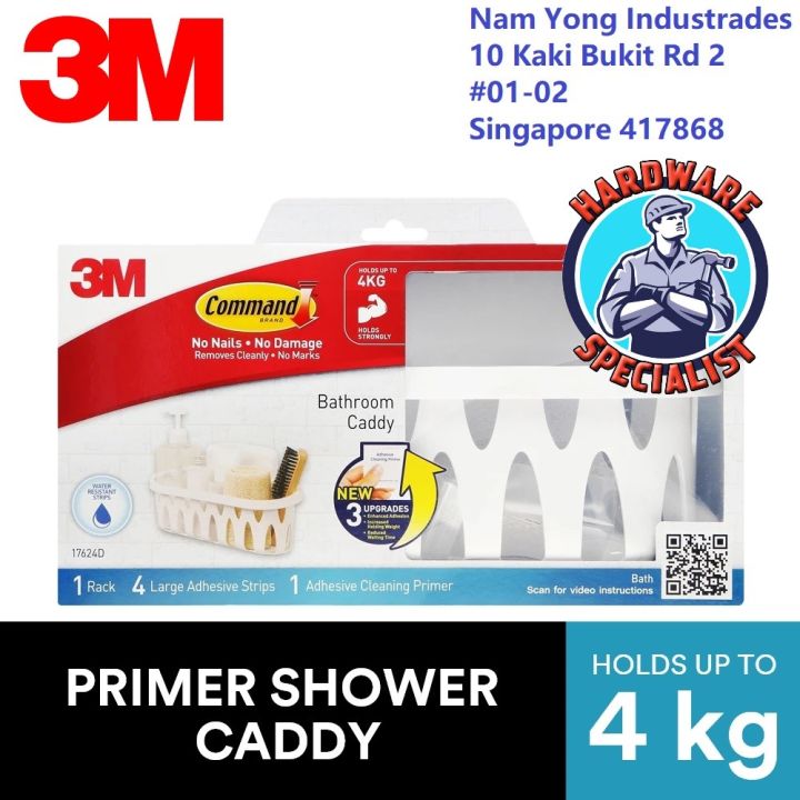 3M Command Bathroom Organization Shower Caddy / Rust Resistant / Water ...