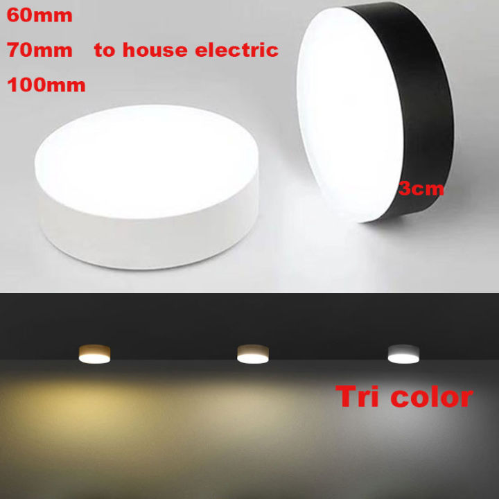 LED Downlight Tri Color ,Round Ceiling Spotlight,Surface Mounted Indoor ...