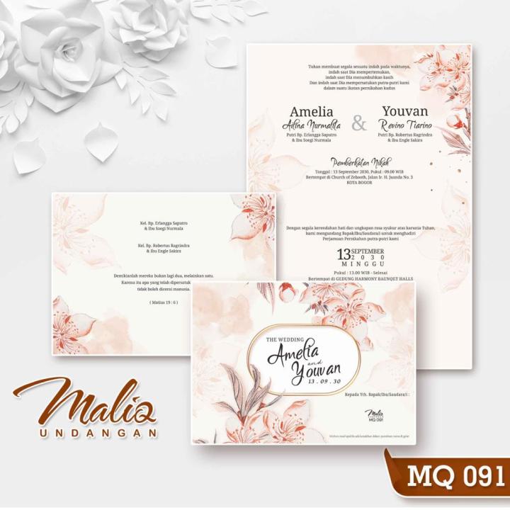 Kertas Blangko Undangan Nikah MALIQ 91 isi 100 Design Menarik Ready ...