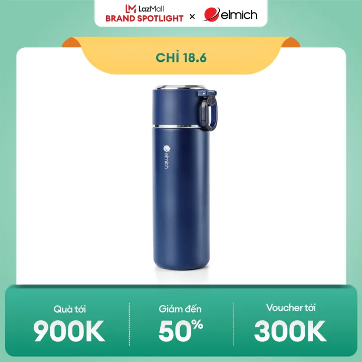 (Duy nhất 20h ngày 06-09.07)Bình giữ nhiệt inox 316 Elmich EL8315 dung tích 480ml | Lazada.vn