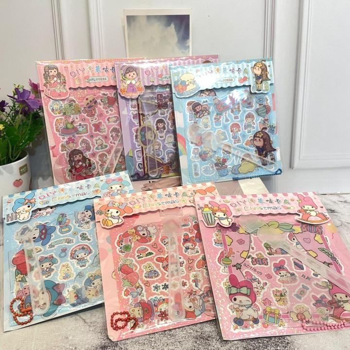 Stiker Set Kipas Motif Cute Girl SZ 176 - sticker setiker lucu unik ...