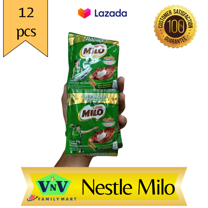 VNV NESTLE MILO CHOCO MALT MILK DRINK 24g x 12pcs | Lazada PH