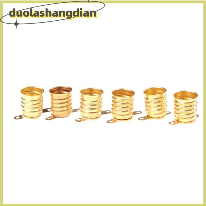 [Duola] 5pcs/set E10 Straight Copper Light Bulb Screw Base PCB Socket Lamp Holder | Lazada PH