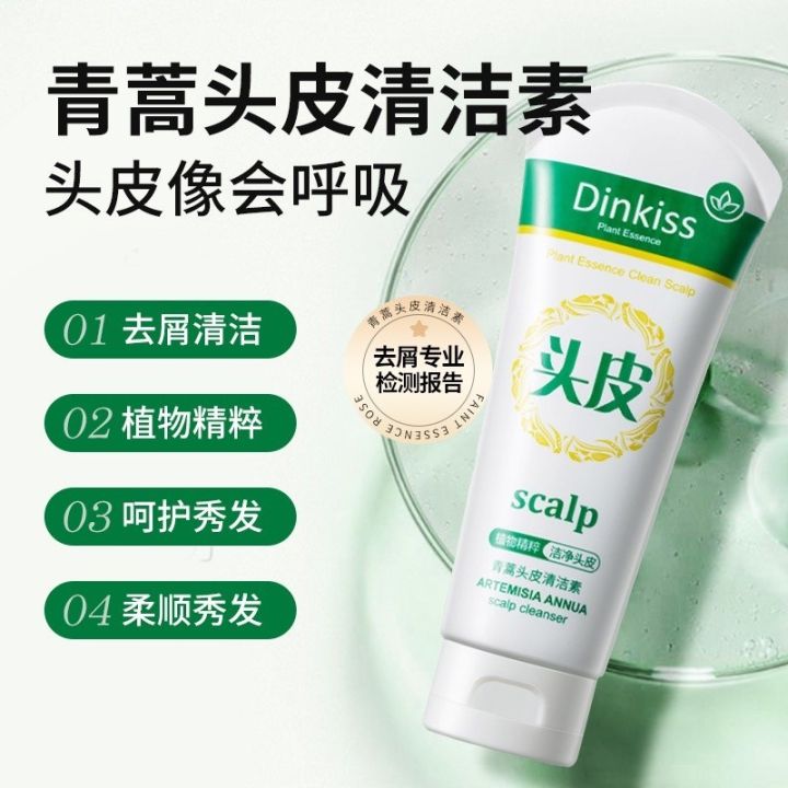 Dinkiss Artemisia Scalp Cleanser Shampoo Anti-Dandruff Anti-Itching Oil ...