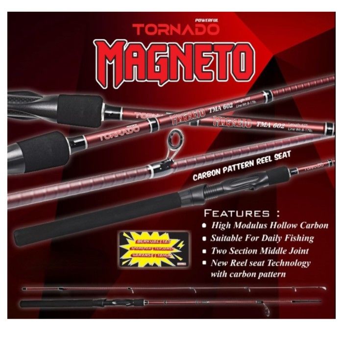 Joran Tornado Magneto 165/180 cm Carbon Hollow Ulir | Lazada Indonesia