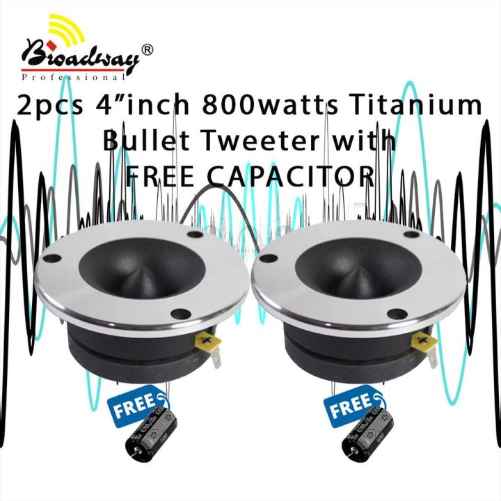 2pcs 4 Inch 800 Watts Broadway Titanium bullet Tweeter BDTW-102S with ...
