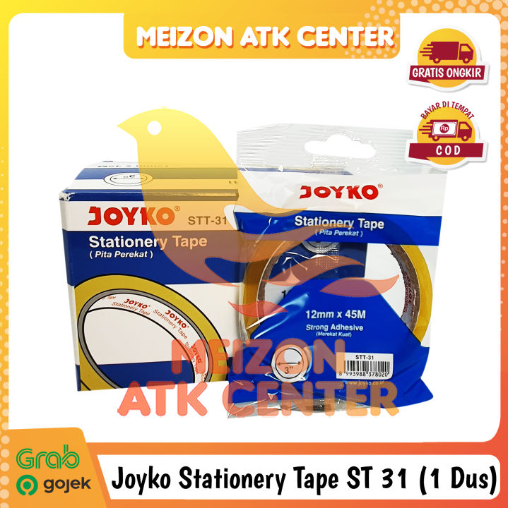 JOYKO Stationery Tape ST 31 12mm x 45m Isolasi Solatip Solasi Bening [1 ...