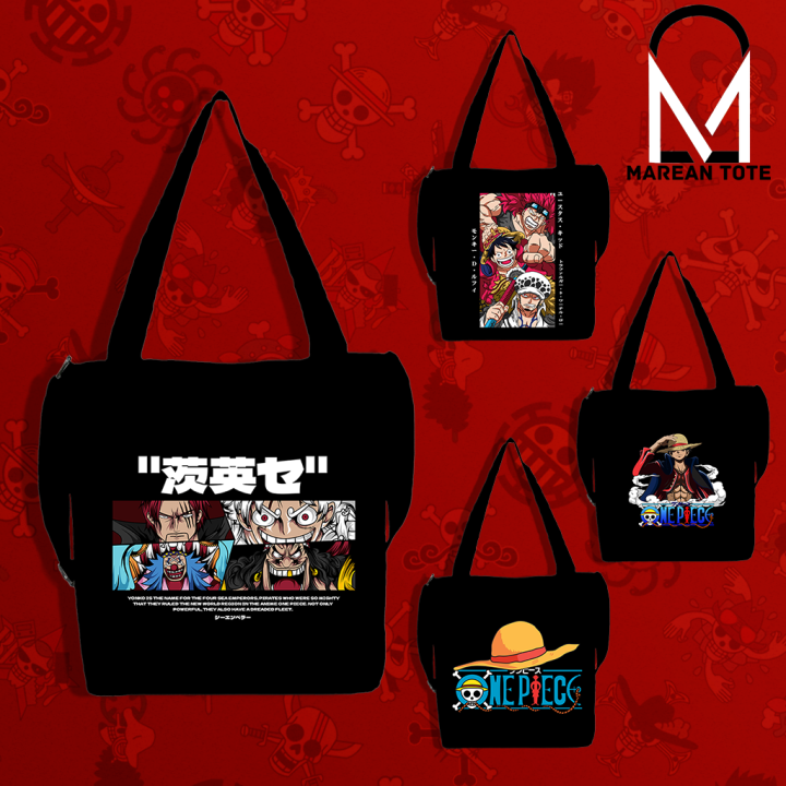 MAREAN TOTE One Piece Anime Black Tote Bags Sling Crossbody Bag For Men ...