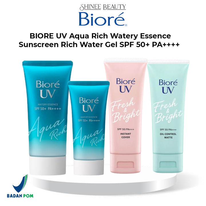 [BPOM] BIORE UV Aqua Rich Watery Essence Sunscreen Rich Water Gel SPF 50+ PA++++ | 15gr & 50gr ...