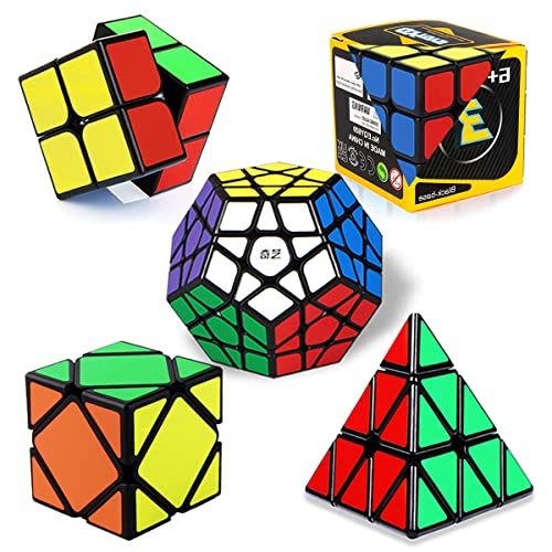 Roxenda Speed Cubes, [5 Pack] Speed Cube Set - 2x2x2 3x3x3 Megaminx ...