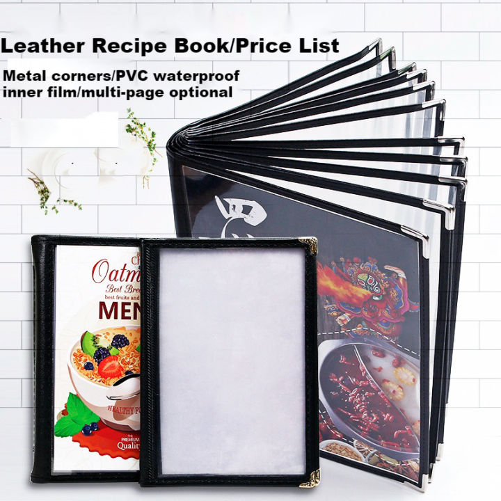 Menu Holder Transparent Clear Menu Cover, Menu PVC Book Restaurant Cafe ...