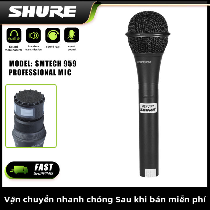 Micro có dây SHURE SMTECH-959, Micro Hát Karaoke Có Dây Chống Hú - Tích Hợp Công Nghệ Mỹ Xử Lý ...