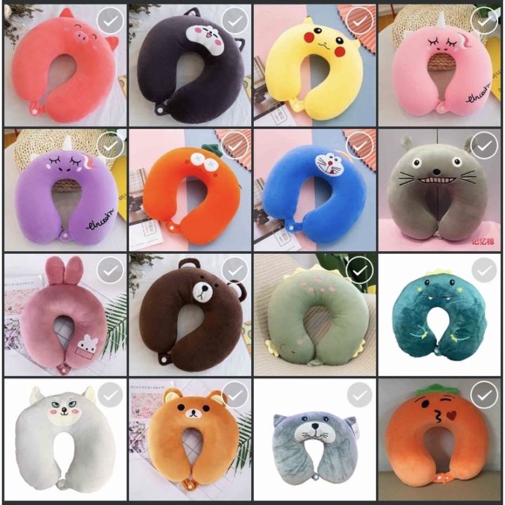 U-Shaped Cervical Character Design Neck Pillow Soft Pillow | Lazada PH