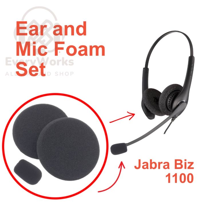 Jabra Biz 1500 Ear foams and Mic Foam Set Sponge Microphone foam Mic ...