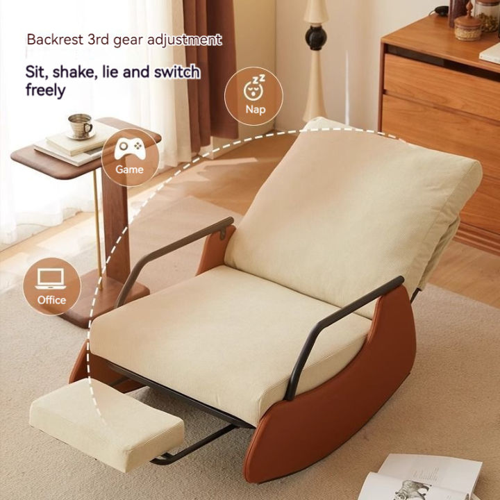 Sofa Modern Lazy Chair（Single Sofa） Rocking Balcony Recliner Sofa ...