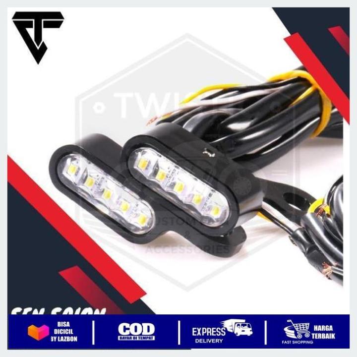 PROMOSI LAMPU SEN SEIN LED SPION CNC MONK MOTOR HARLEY DAVIDSON BOBBER ...