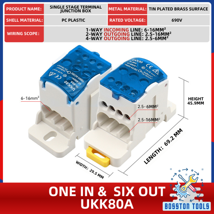 UKK80A/160A Terminal Block Rail distribution Box Universal Electric ...